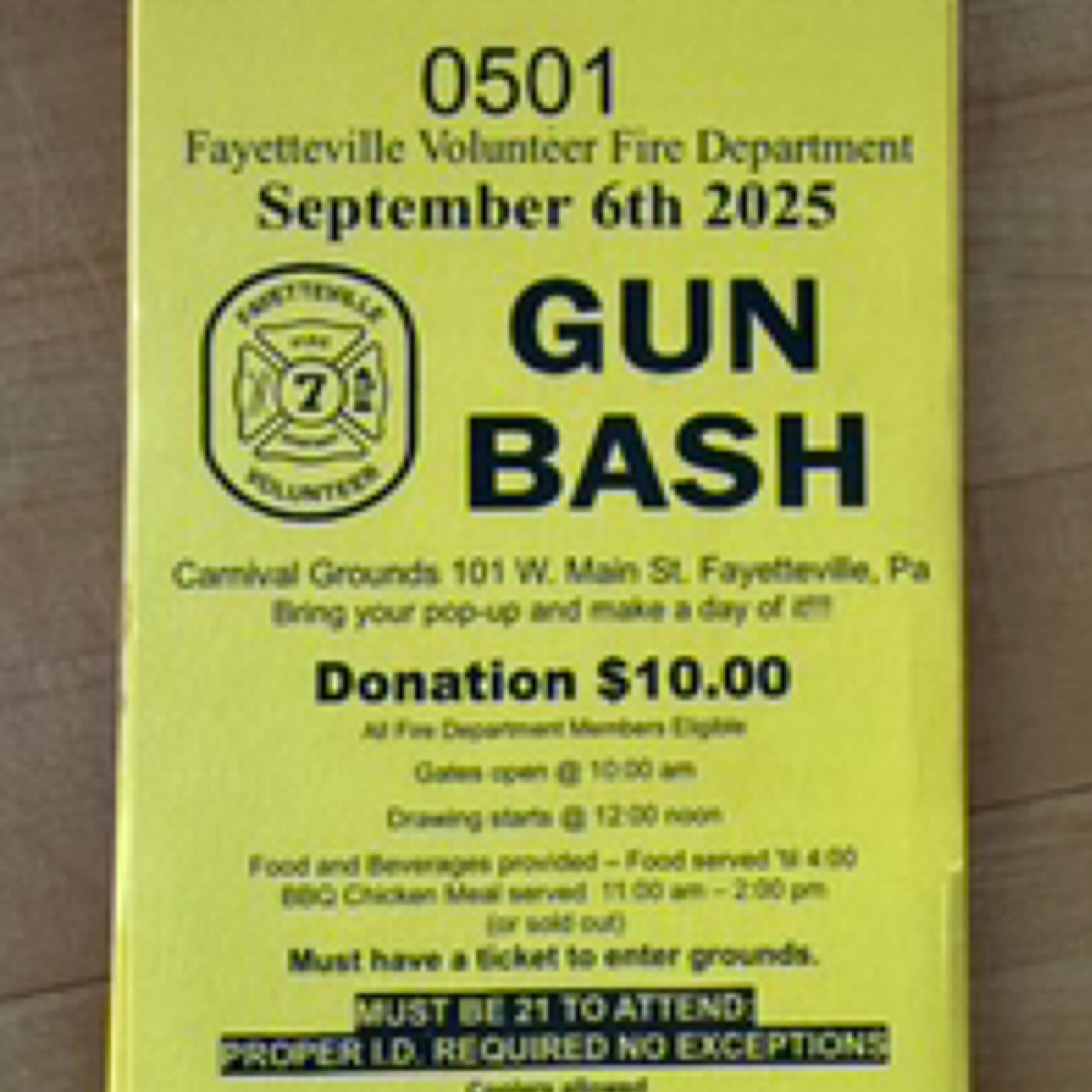 2025 Fall Gun & Cash Bash **B10GO - Add tickets to cart in multiples of 11 & discount applied at ...